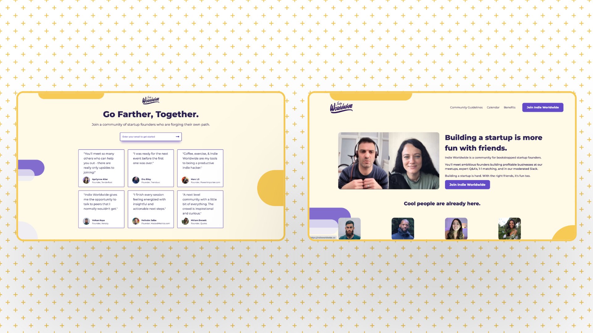 Anthony Castrio 💯 on Twitter: "Working on a new landing page for @indie_worldwide OLD vs NEW ...