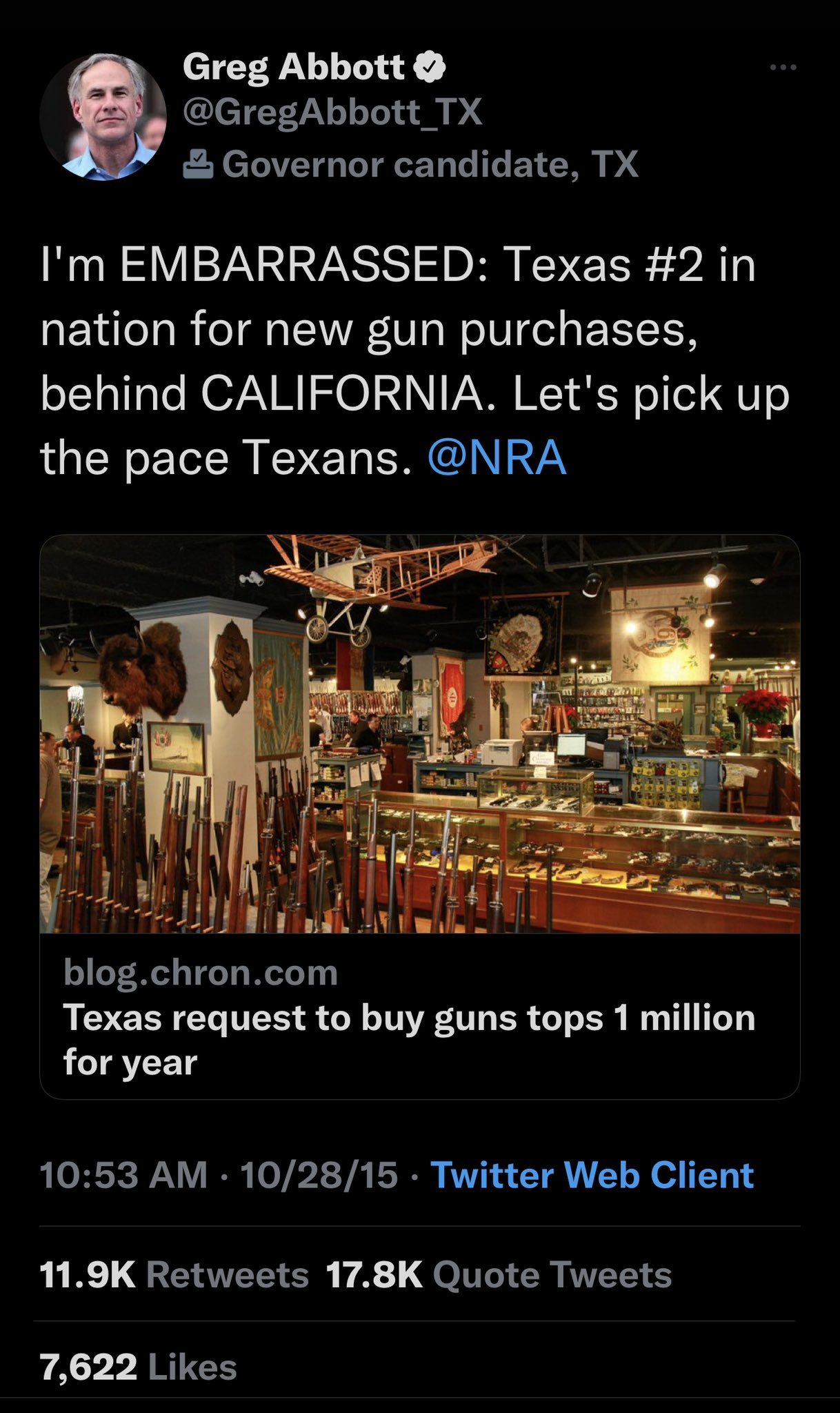 Christopher Webb🇺🇸vote On Twitter Gregabbott Tx Nra We Should All