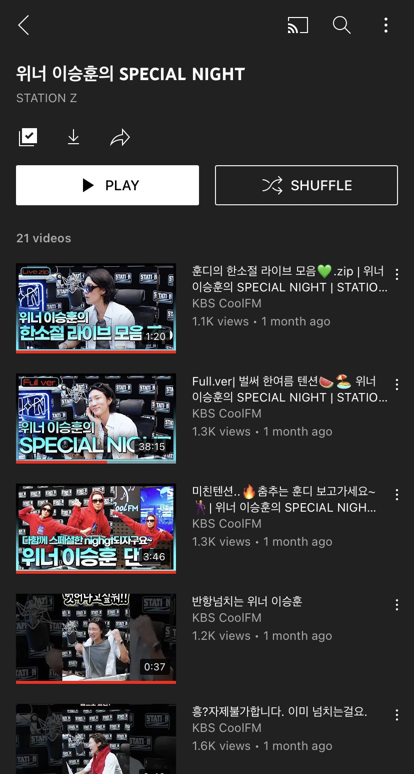 Lee Seunghoon BR on Twitter: "[#YT] Foi feita um playlist no youtube para o Special Night do # ...