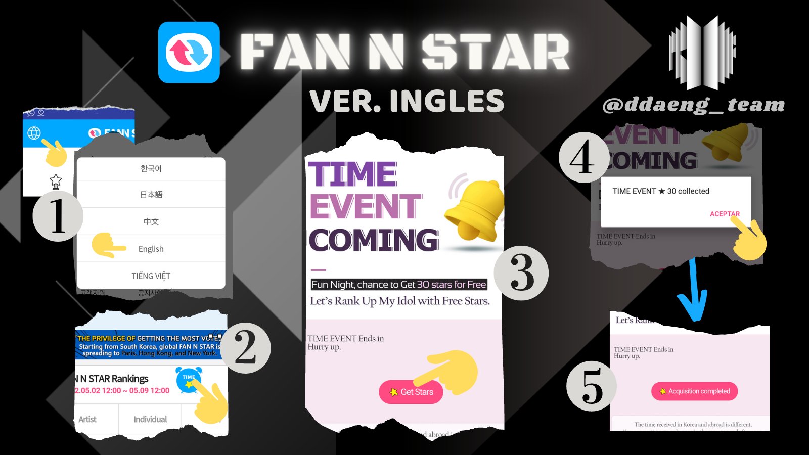 Ddaeng Support Team⁷ op Twitter: "RT @TeamDdaeng: ⏰Reloj en F4n n Star⏰ ARMY Busquen sus 30 ...