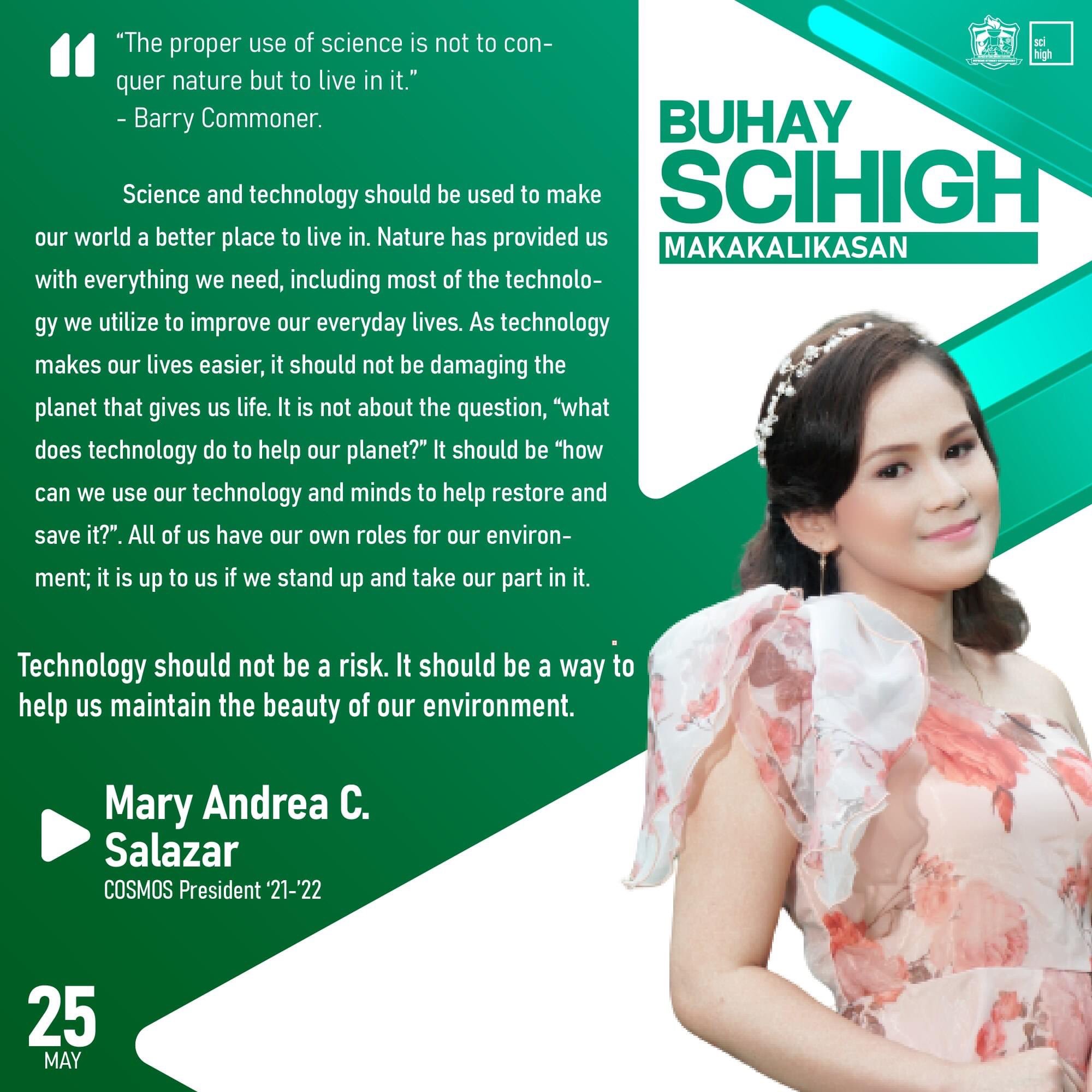 SPC SciHigh SSG on Twitter: "#BuhaySciHigh sa pagiging... MAKAKALIKASAN "The proper use of ...