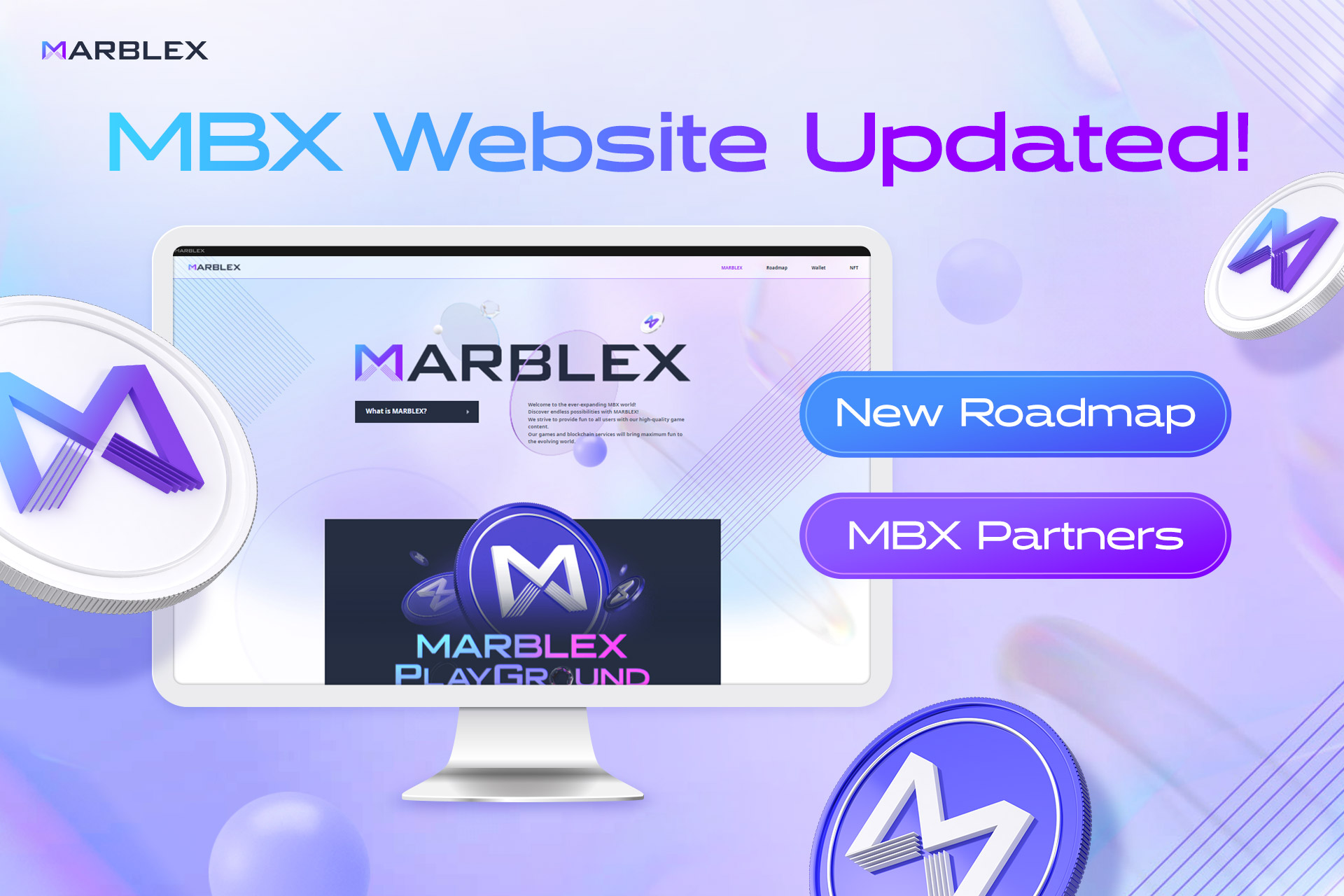 MARBLEX على تويتر: "Finally, the MARBLEX (MBX) homepage has been updated for the first time. ① ...