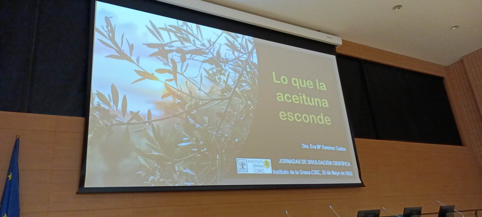 Inst. de la Grasa on Twitter: "Eva Martínez, da inicio a la subsección de las aceitunas de mesa ...