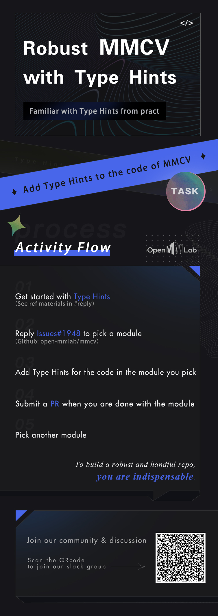 OpenMMLab on Twitter: "📣📣🥳Hi guys, we are planning to add type hints for python code in MMCV ...