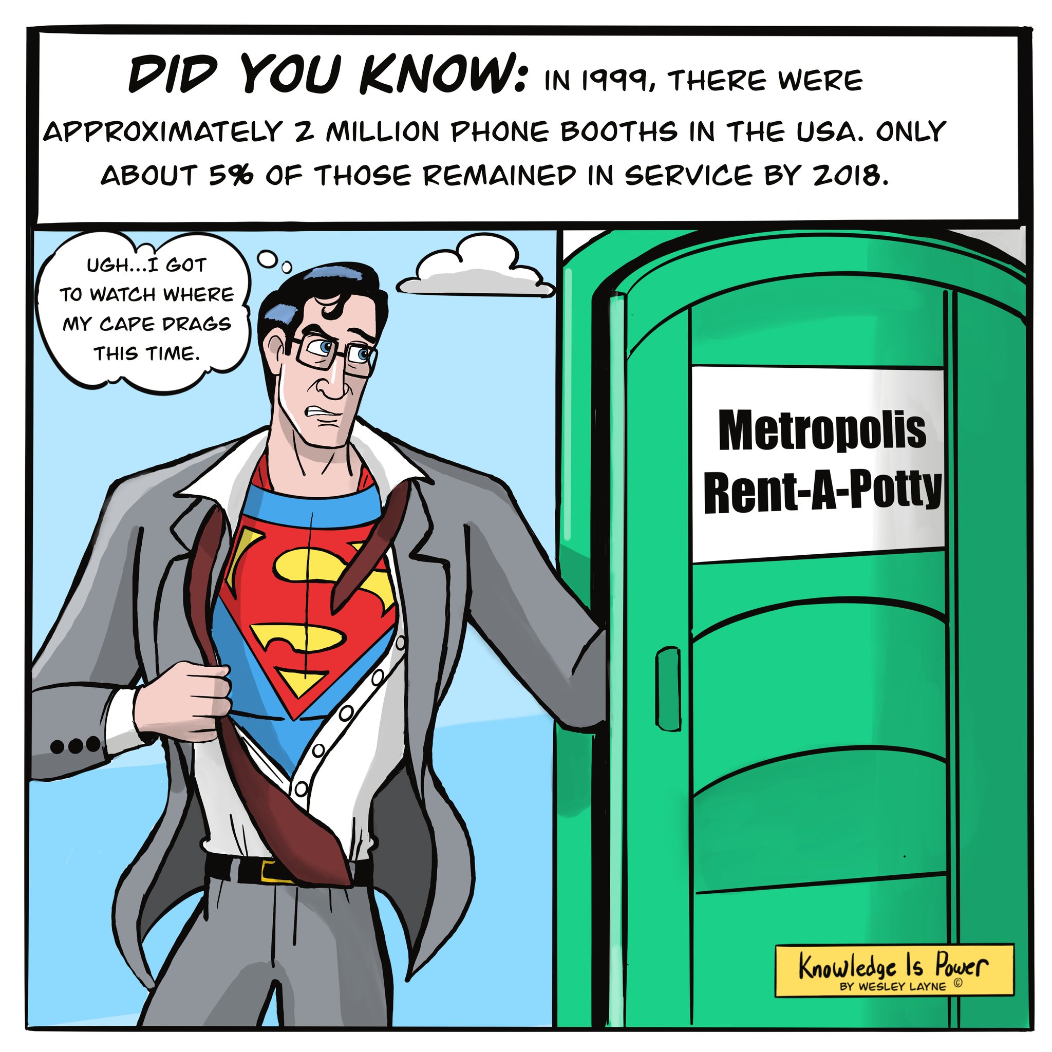 Superman Telephone Booth Comics