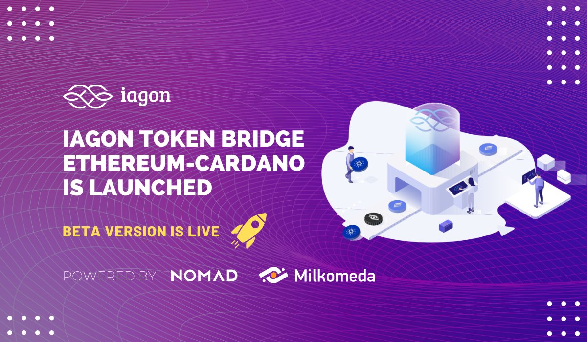 Iagon on Twitter: "🔥Iagon Ethereum-Cardano #TokenBridge is launched 🚀 We believe that our ...