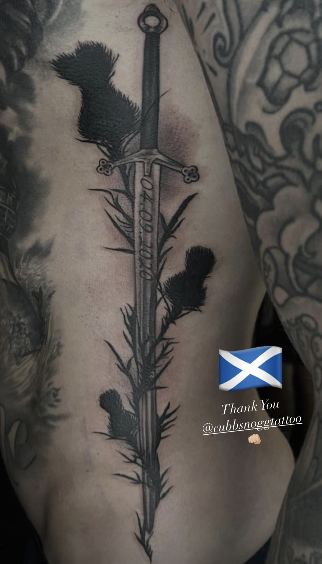 Scottish Broadsword Tattoos Claymore Scottish Hi Res Stock Photography