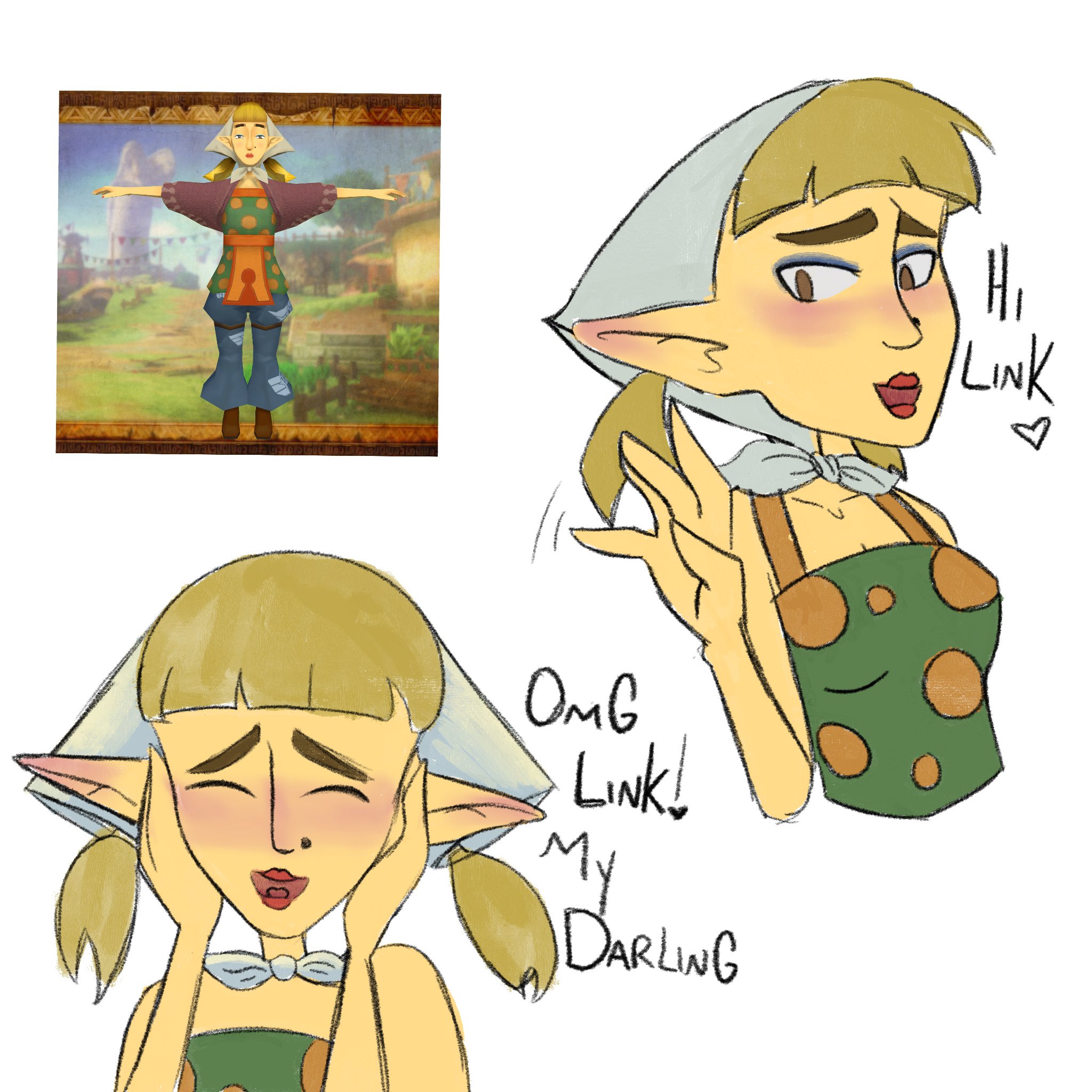 Zelda And Link Skyward Sword Love