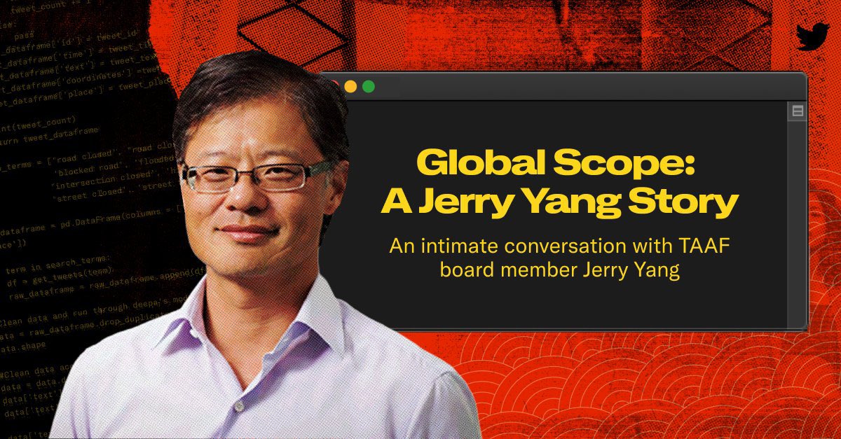 Twitter Dev on Twitter: "Jerry Yang, one of @taaforg’s founding board members, joined us to talk ...