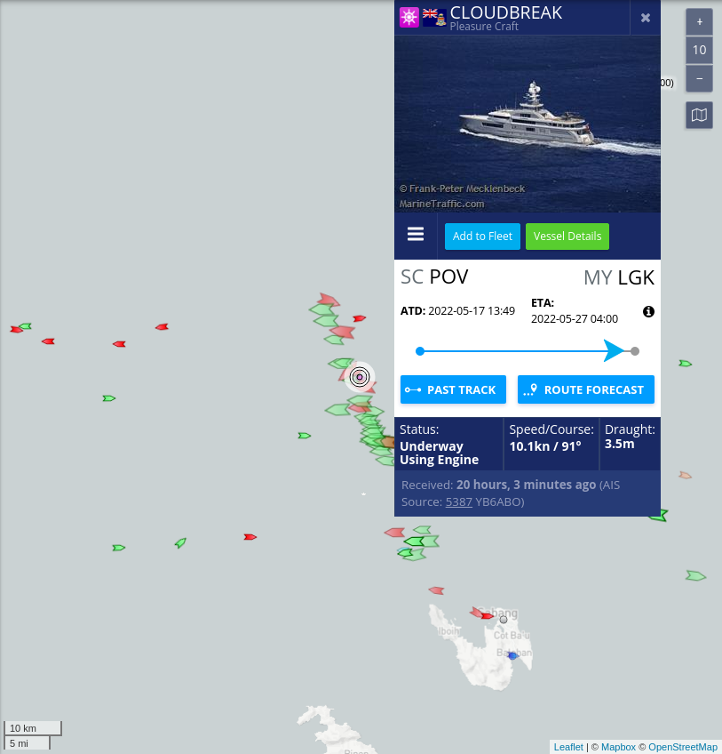 Sanctions Ahoy! on Twitter: "#Russia #oligarch Aleksandr #Svetakov's #yacht CLOUDBREAK has ...