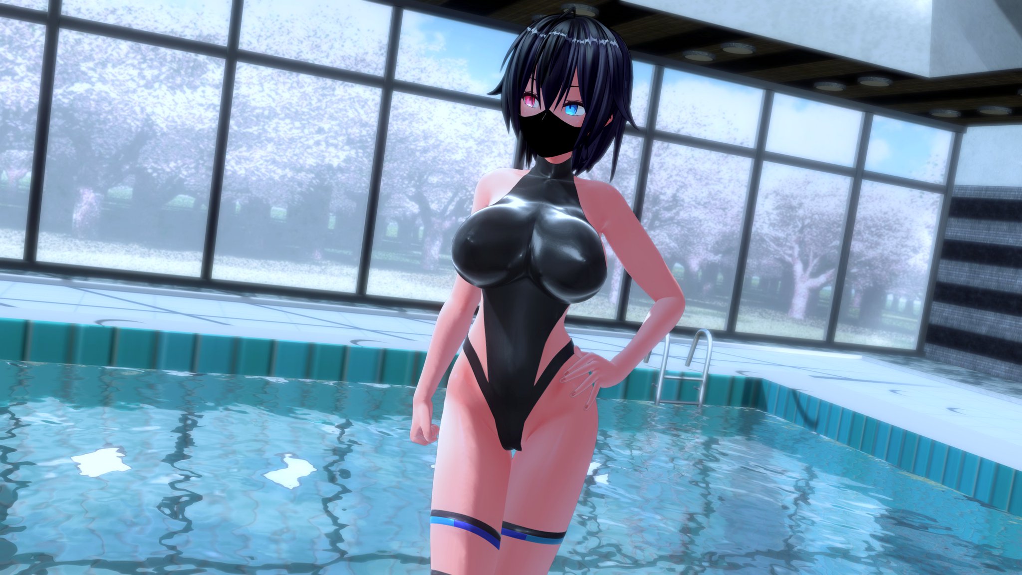 Tohsaka Alex on Twitter: "a photo session in the indoor pool ヽ(^o^)ノ #CM3D2 #COM3D2 #カスタムオーダーメイド ...