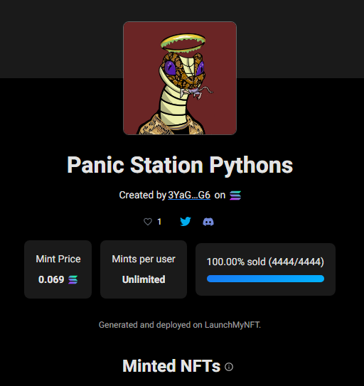 Panic Station Pythons on Twitter: "@SolportTom Wen Listing on Solport? 👀 https://t.co/P91m0NvBhs ...