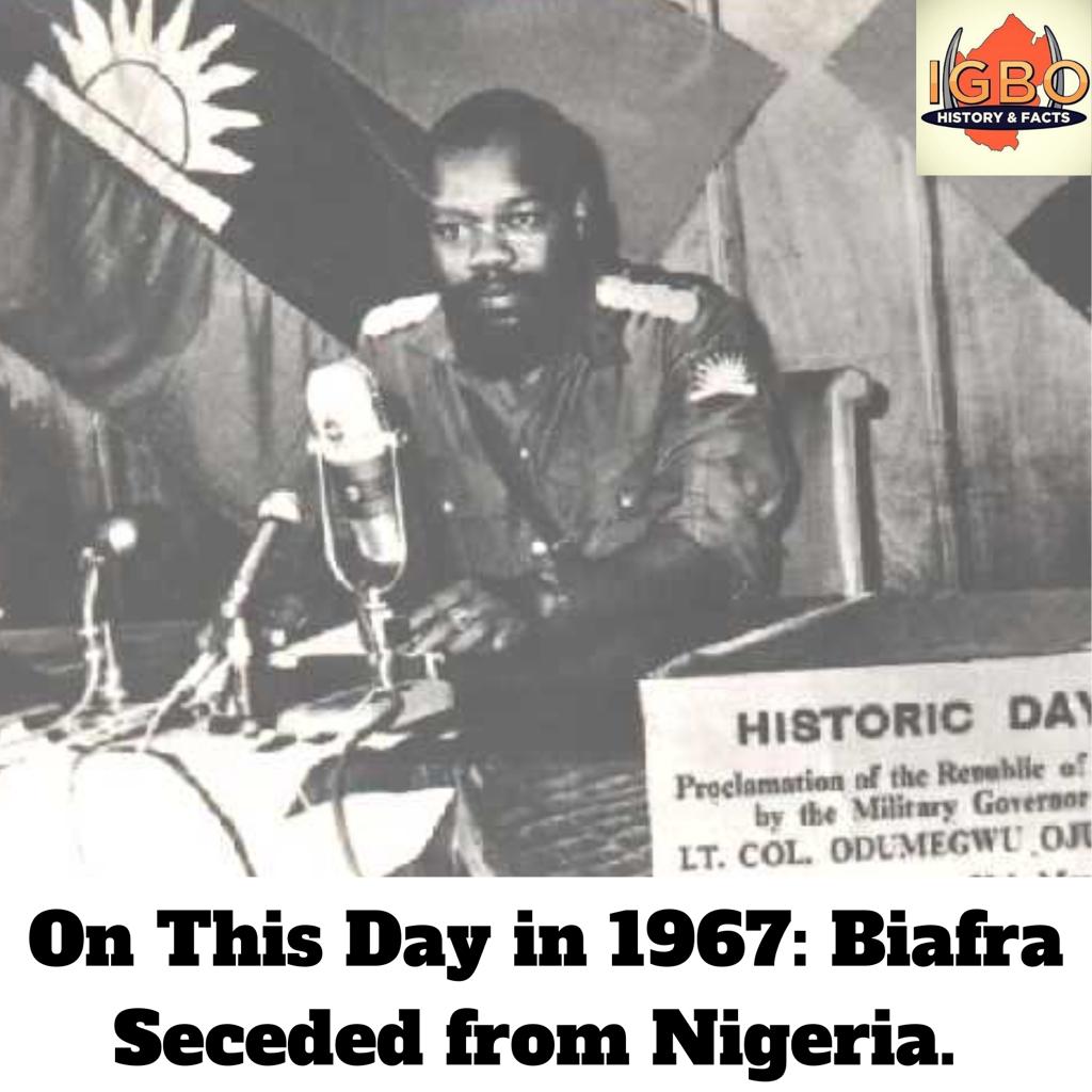 Igbo History And Facts On Twitter Today In History Biafra Seceded From