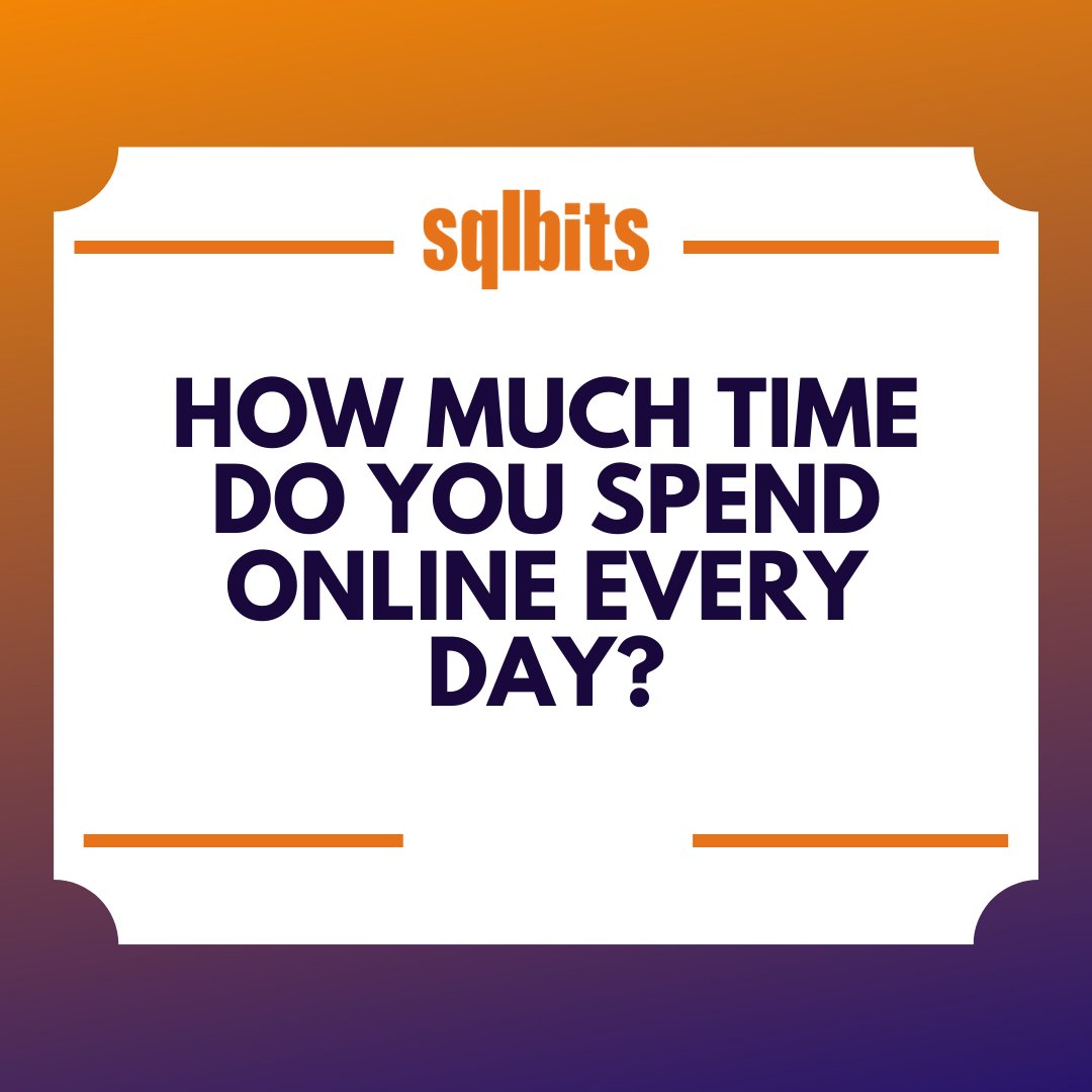 SQLBits on Twitter: "Let's play a game!🧩 Whoever has the lowest screentime wins!👇 How much time ...