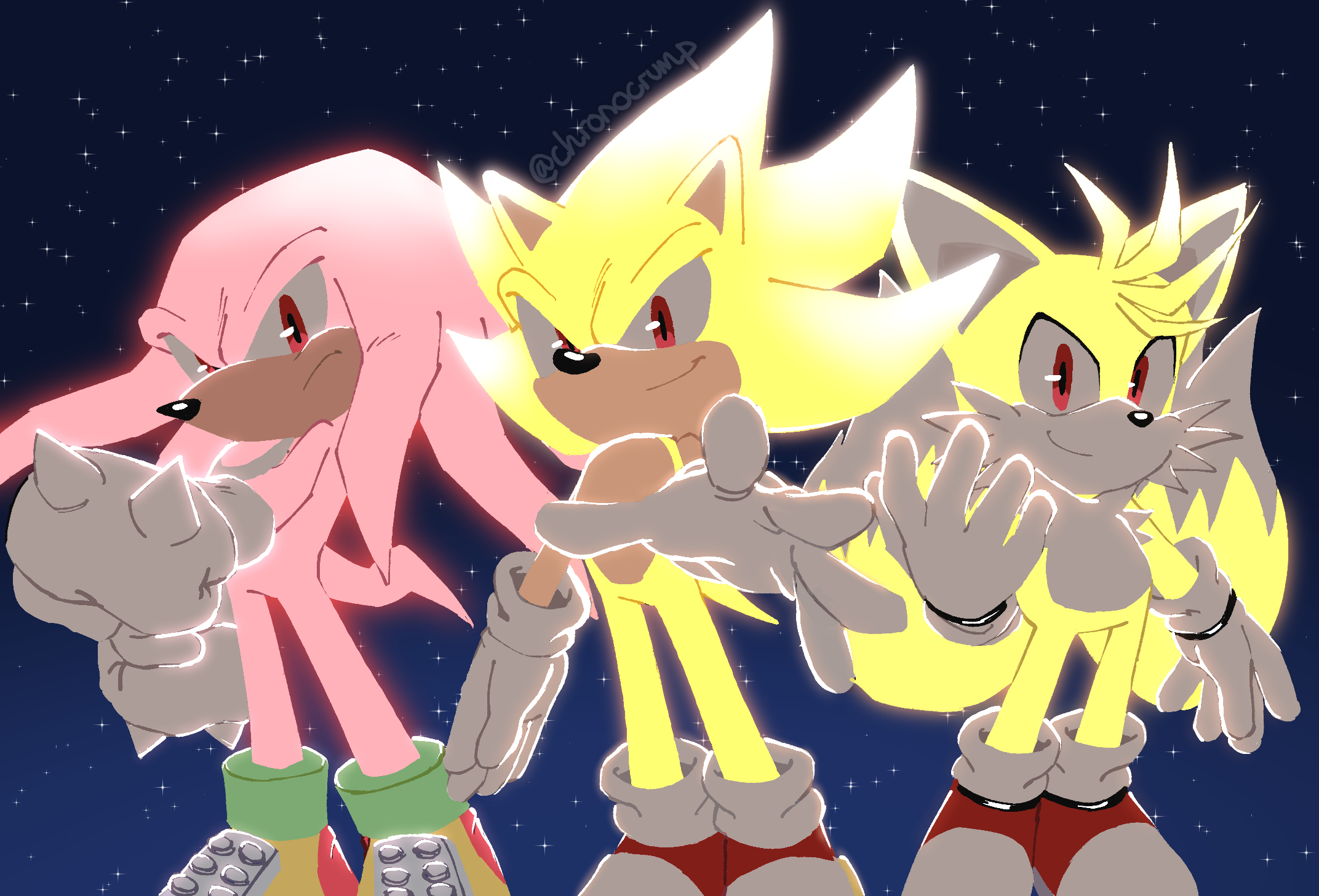 Hyper Knuckles And Super Tails