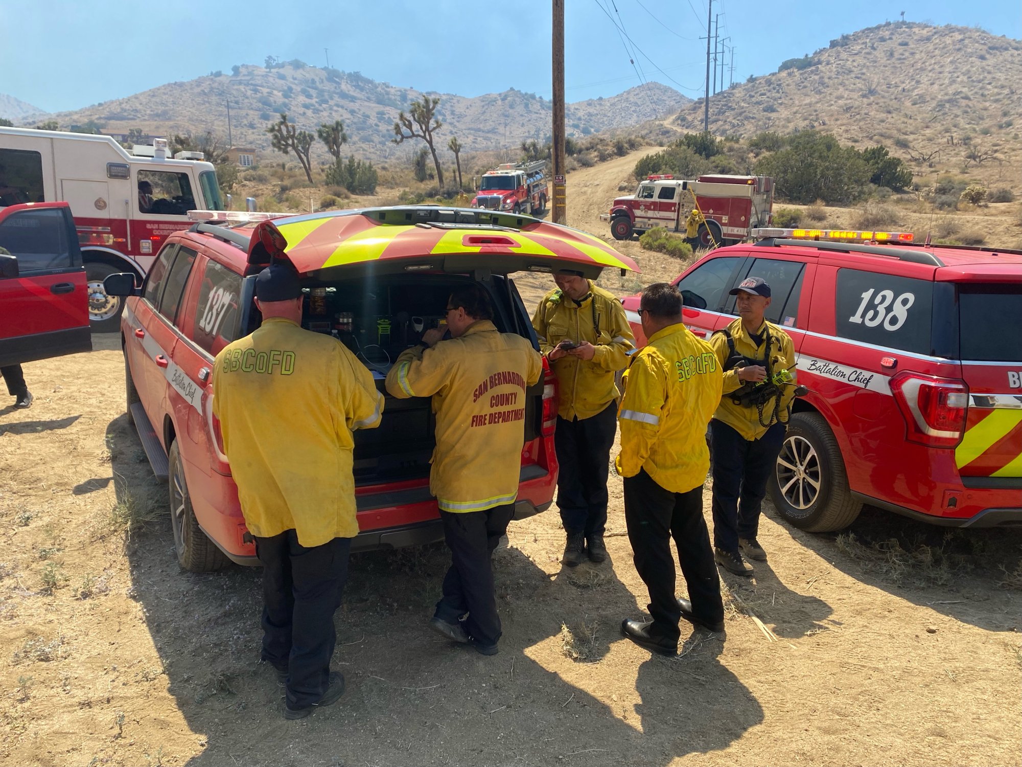 San Bernardino County Fire on Twitter: "YUCCA VALLEY: #SBCoFD on scene of a VEGETATION FIRE, Elk ...