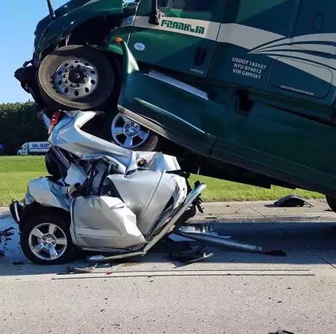 Smart Car Crash Semi