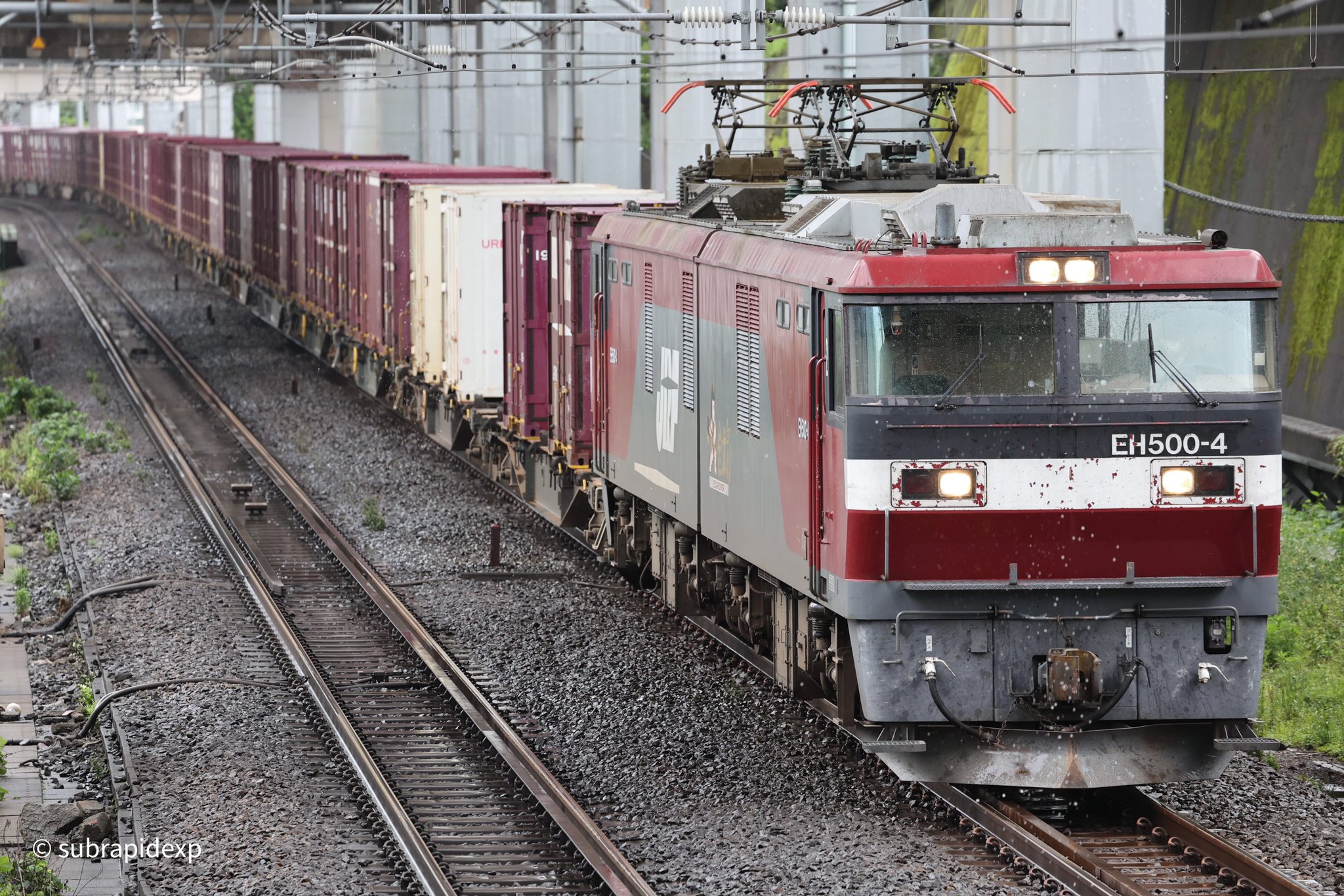 区間快速-SUB. RAPID EXP. on Twitter: "2022.5.27 3086レ EH500-4＋コキ 雨上がり直後&金太郎1次車だったので迷わずココへ😀 https://t ...