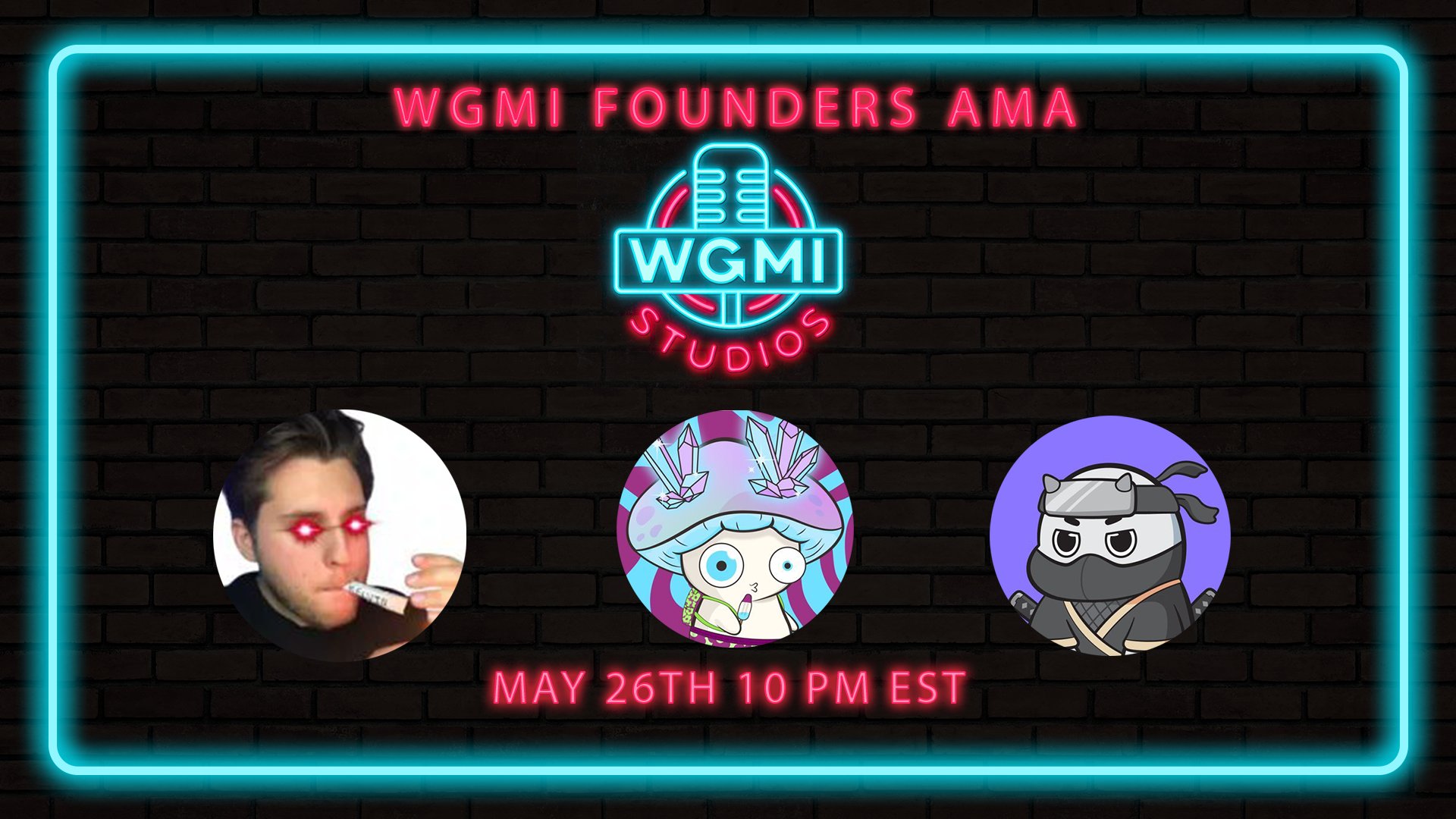 WGMI Media on Twitter: "Come join @WGMI_Studios founders @thebrettway, @KosherPlug ...