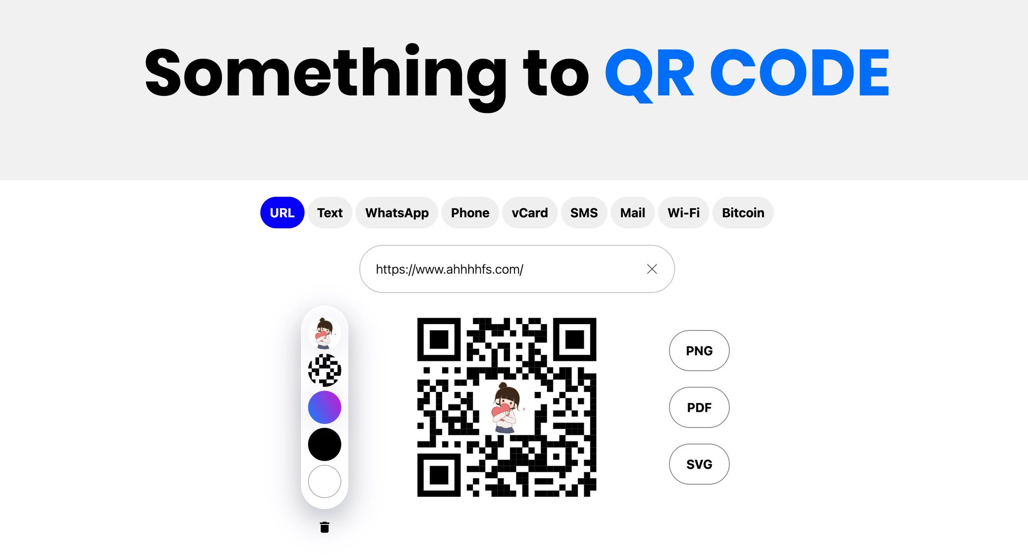 ahhhhfs on Twitter: "在线QR二维码生成器 高分辨存储 支持链接、文字、whatapp、电话、wifi、btc、邮件等 ...