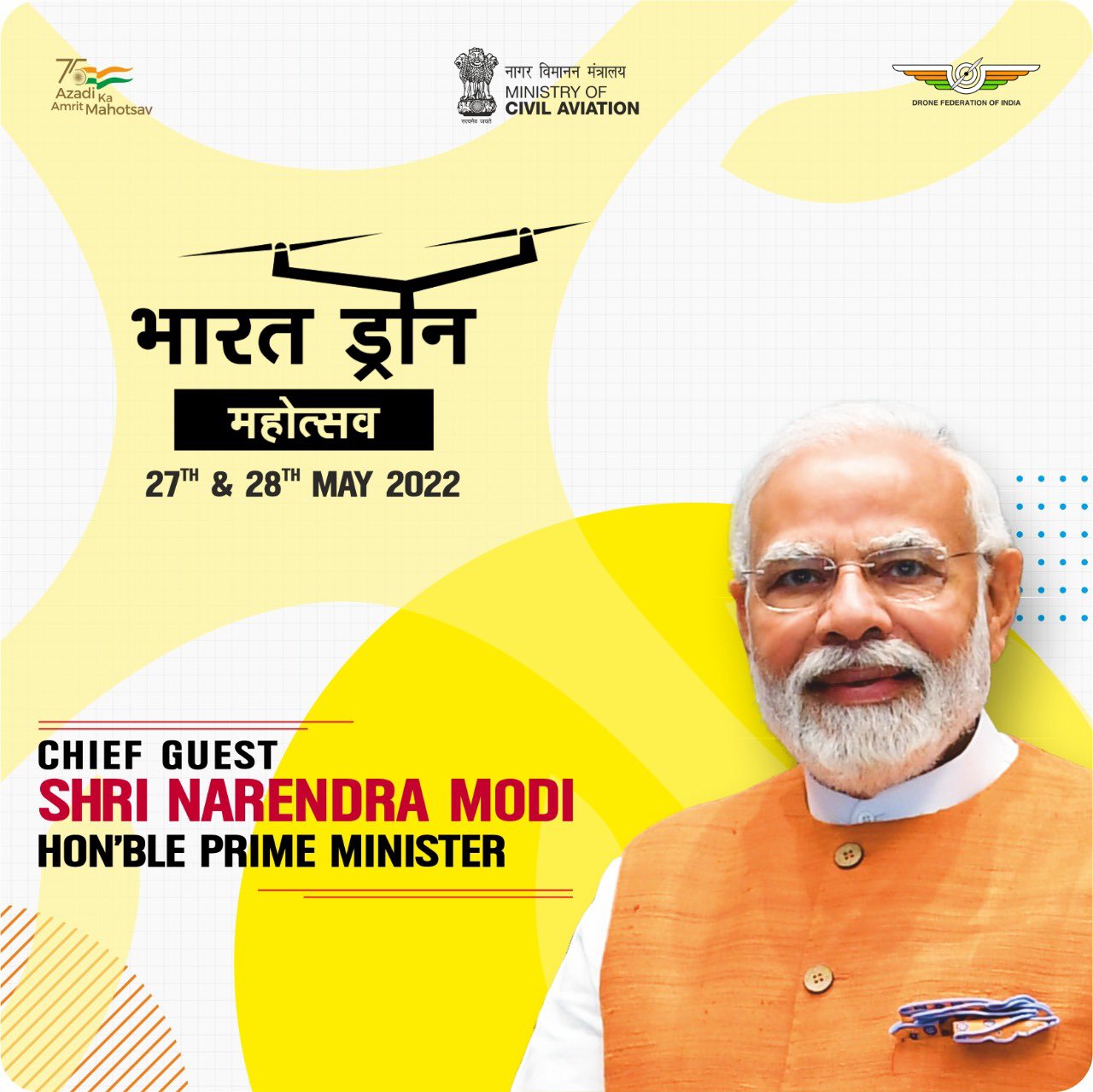 MyGovIndia on Twitter: "PM @narendramodi will inaugurate India's biggest drone festival in ...