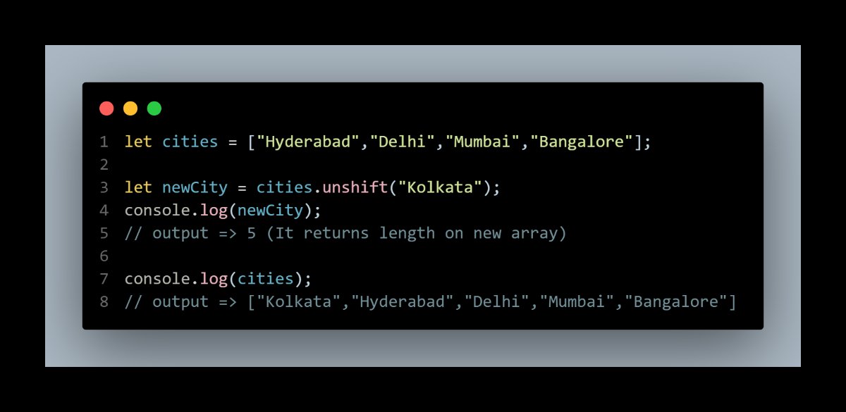 Array Methods In Javascript A Thread 👇👇👇 Thread From Sajid Mohammed Sajidcurious Rattibha