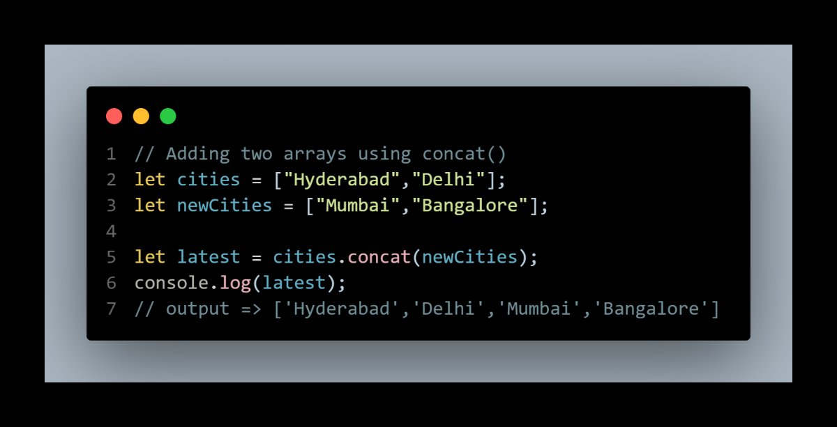 Array methods in Javascript A thread 👇👇👇 - المسلسل من Sajid Mohammed ...