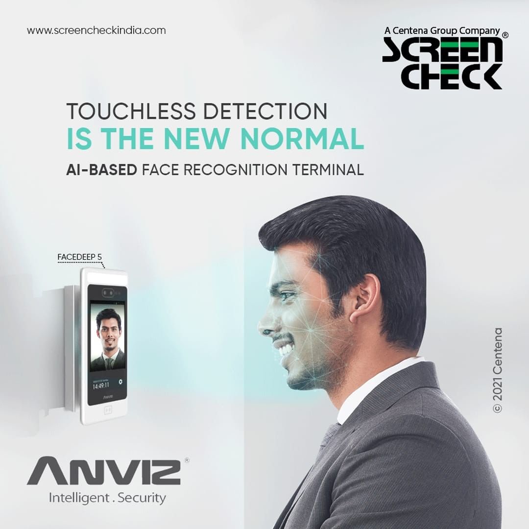 Screencheck India on Twitter: "Touchless detection is the new normal! Anviz FACEDEEP 5 does face ...
