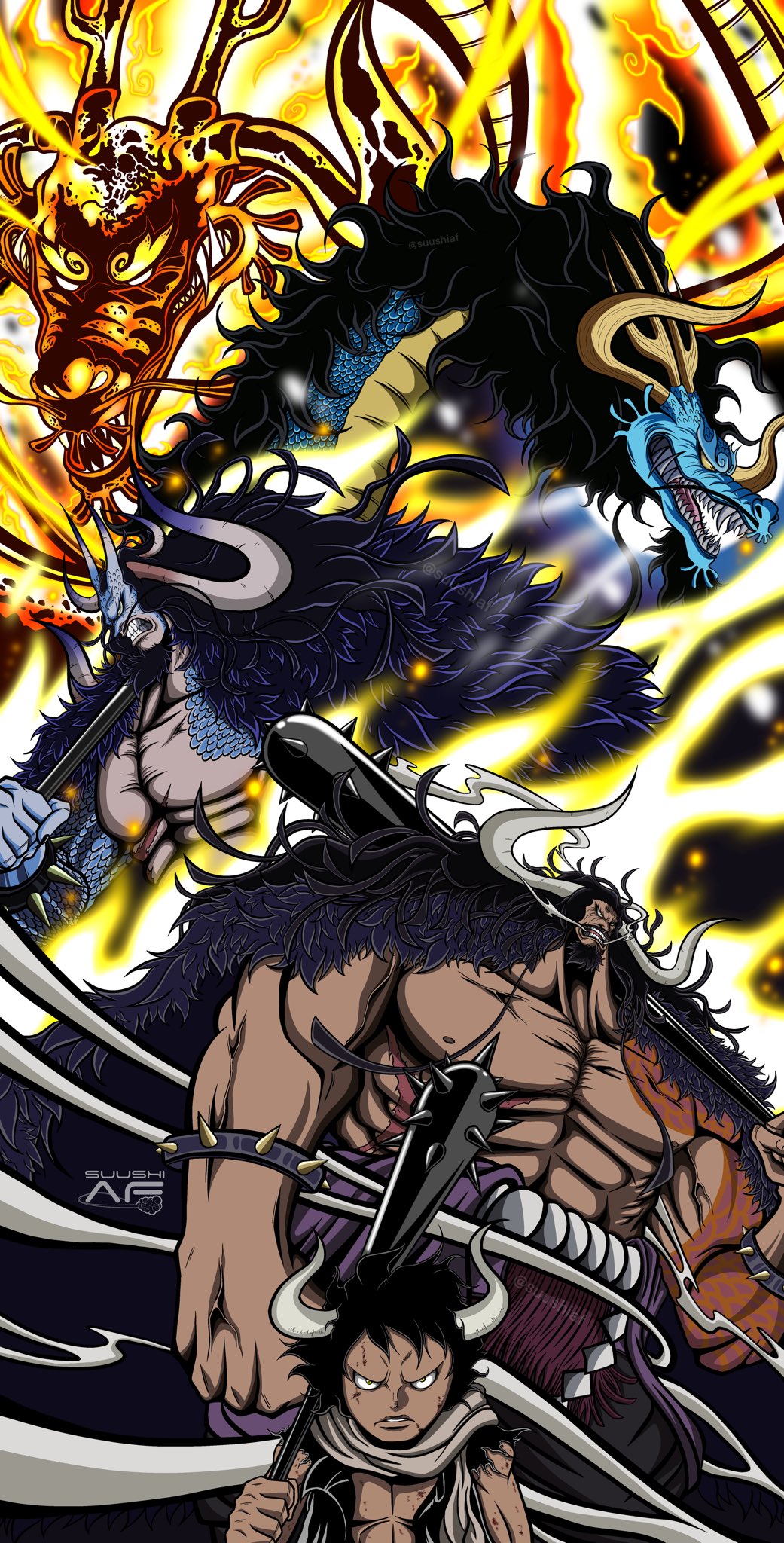 Sofien AF 🍢🐉 on Twitter: "Et voilà mon gros dessin Kaido est fini #ONEPIECE https://t.co ...