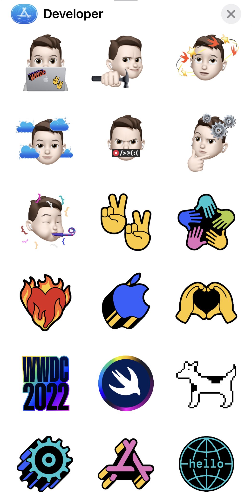 Joe Rossignol on Twitter: "WWDC22 stickers via Apple Developer app https://t.co/67C7JEdiw0 ...