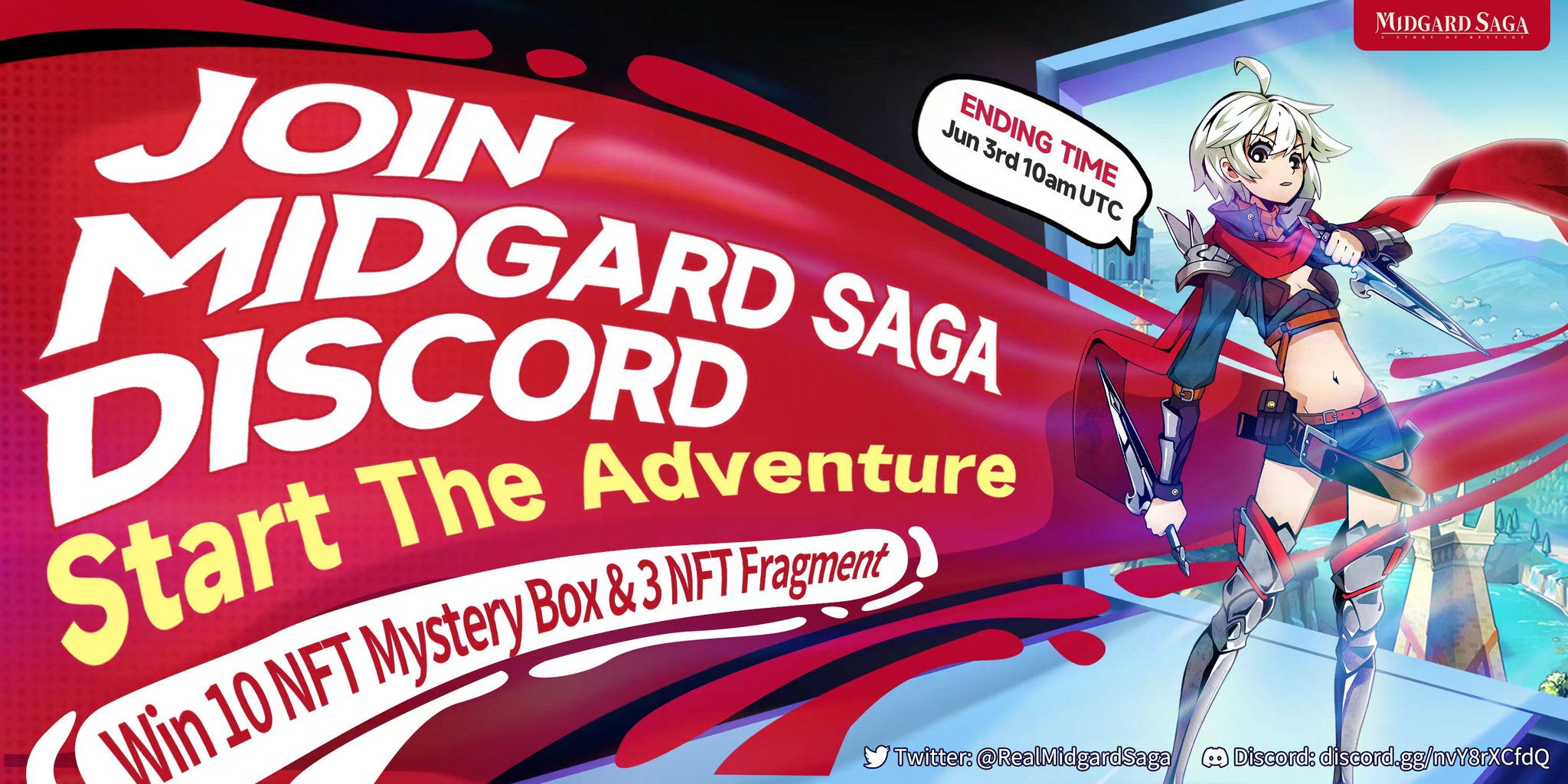 Midgard Saga on Twitter: "🥁 Bonus Event here! 🔥 Win 10 #NFT Mystery Box & 3 NFT Fragment ️ RT ...
