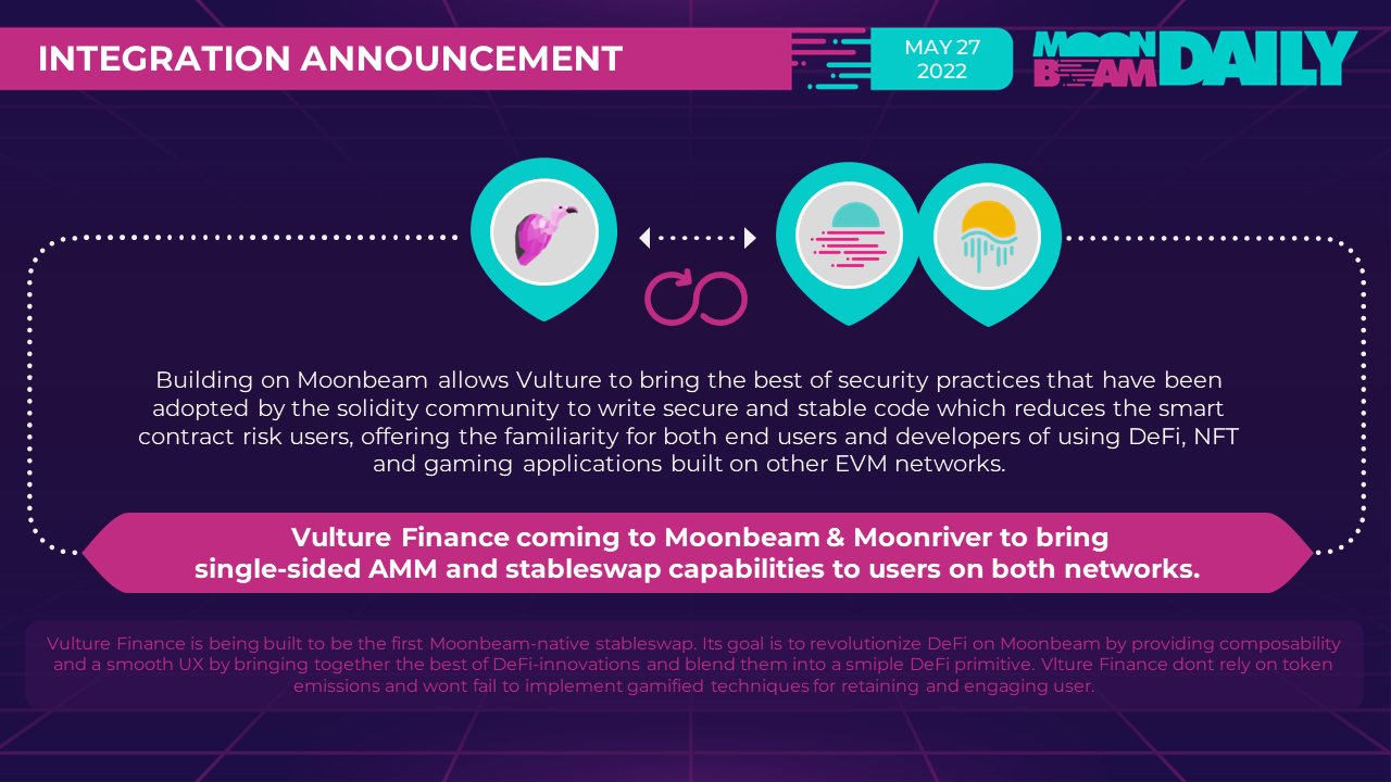 Moonbeam Daily (#StandWithUkraine 🇺🇦) on Twitter: "Vulture Finance is coming to #Moonbeam and # ...