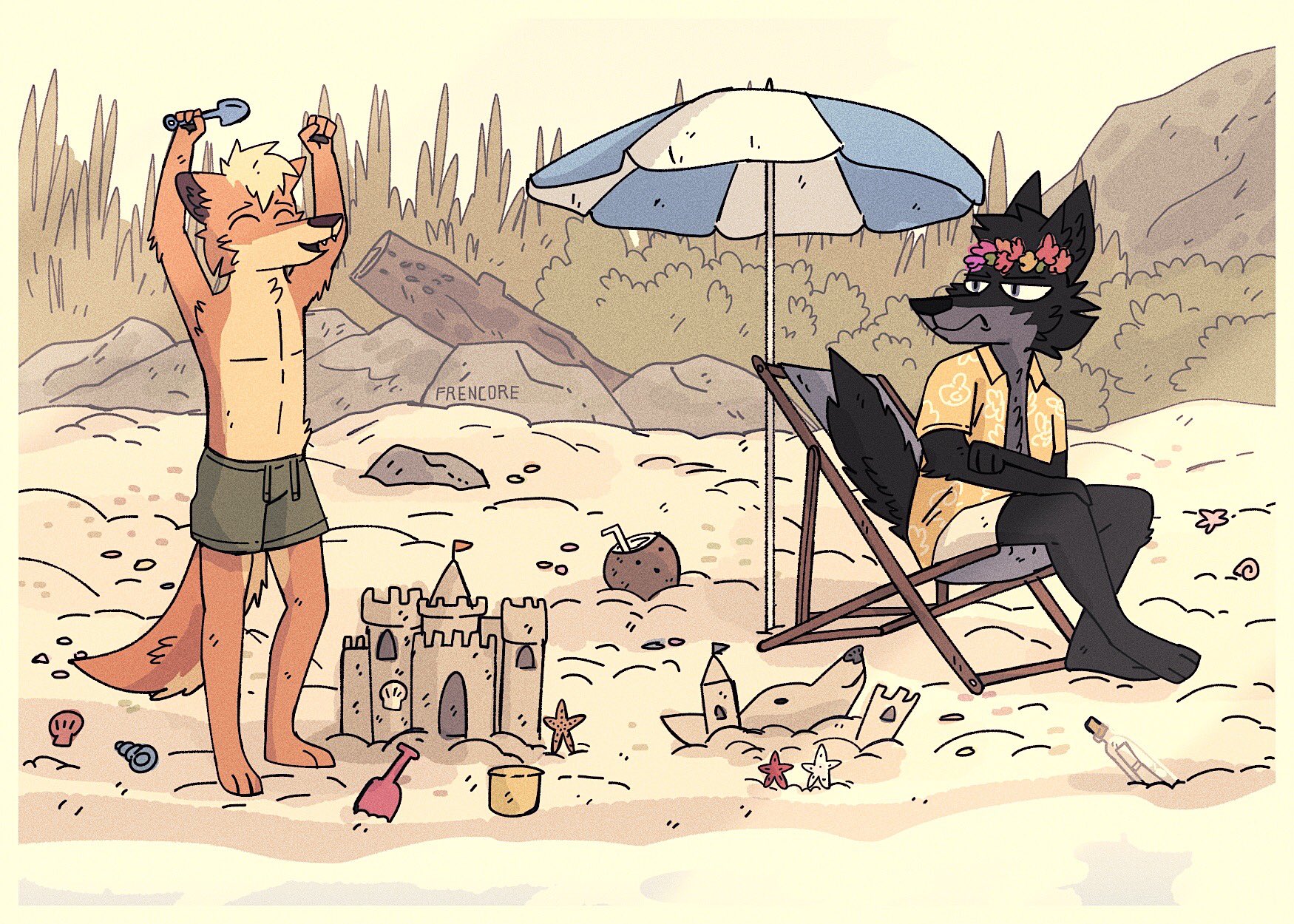 Frencore on Twitter: "Some people don’t like sand 🏖 Commission for @hyperdefined https://t.co ...