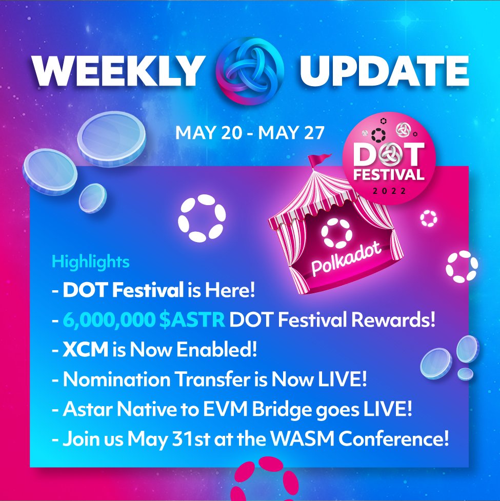 Astar Network | WASM + EVM Hub on Polkadot on Twitter: "Weekly Update - this was a big week 🚀: ⭐ ...