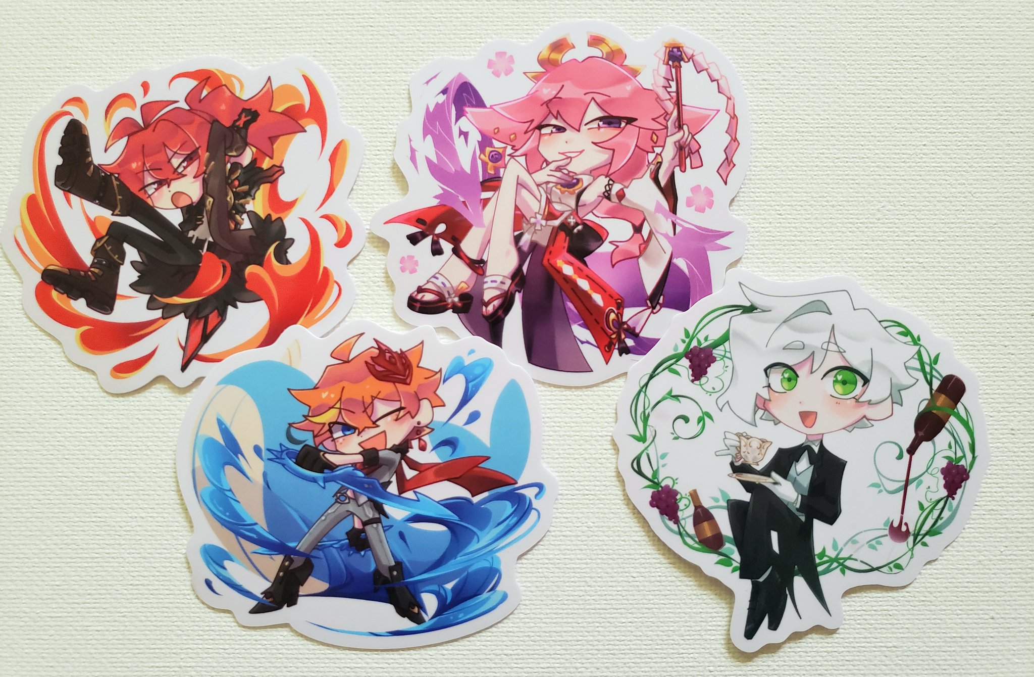 Nini/Lin 🐀 GENSHIN CHARMS PREORDERS OPEN! on Twitter: "(They also come in stickers! :D) https ...