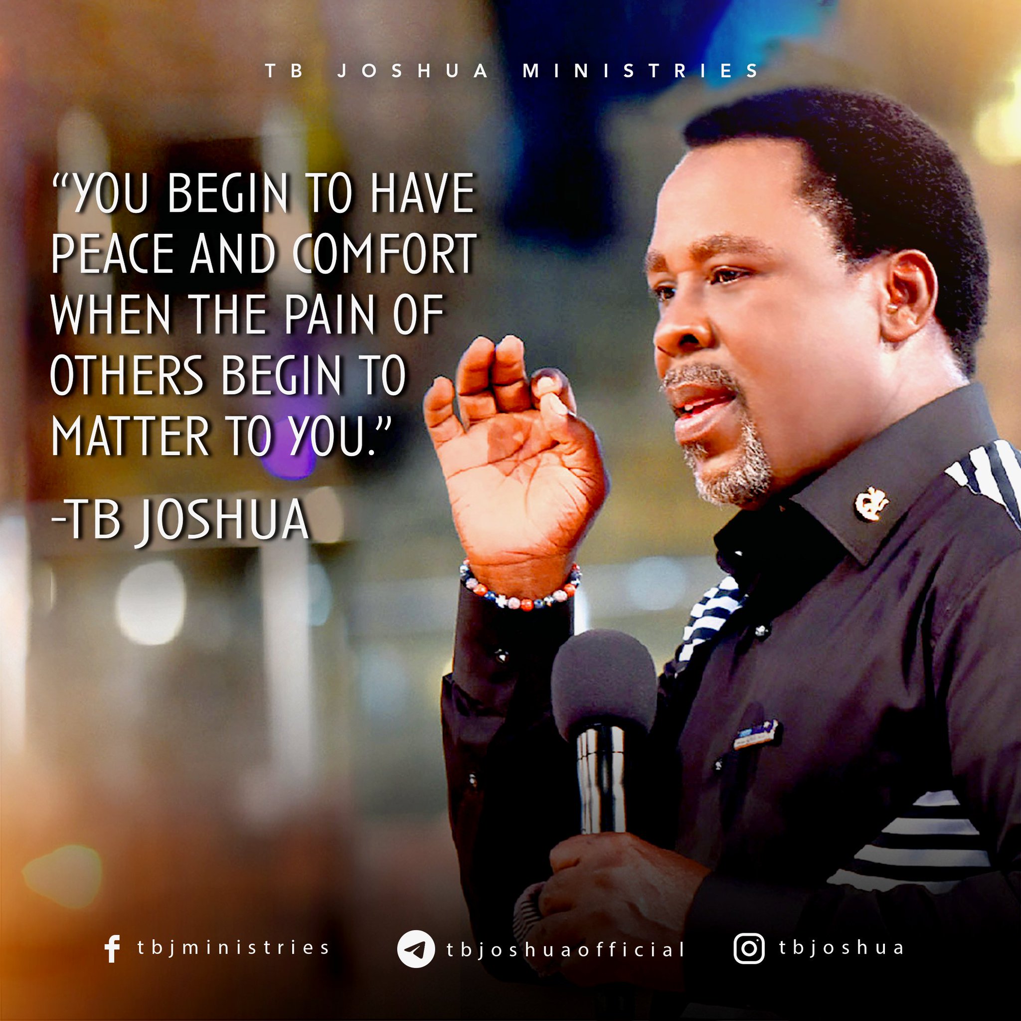 Scoan Quotes Quote Of The Day: Prophet TB Joshua On Life