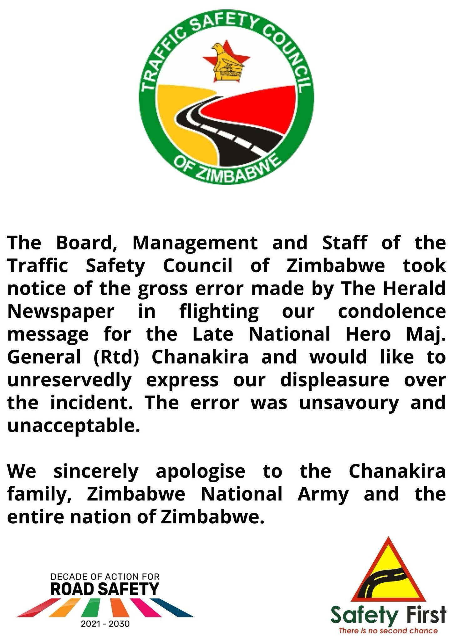 Traffic Safety Council Of Zimbabwe Logo TRAFFIC SAFETY COUNCIL OF ZIM