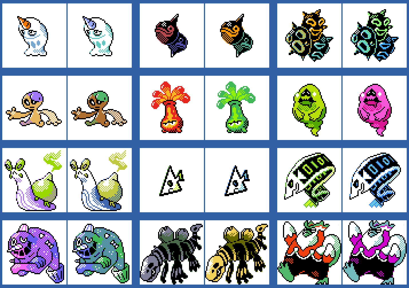Sprite Lendarios Fakemon Fakemon Sprites Manionette Line By Azizi
