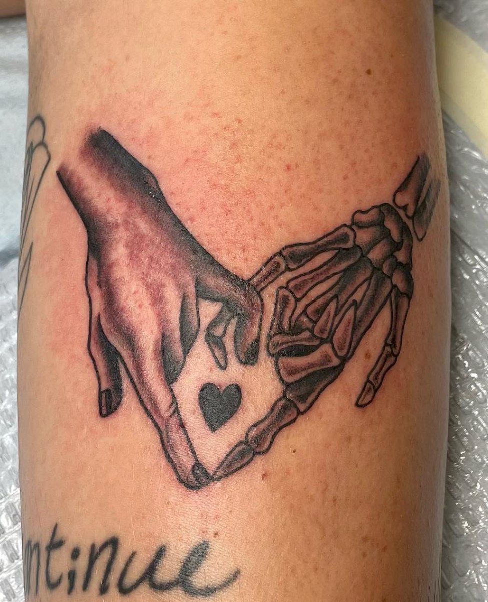 Shaking Hands Tattoo Flash