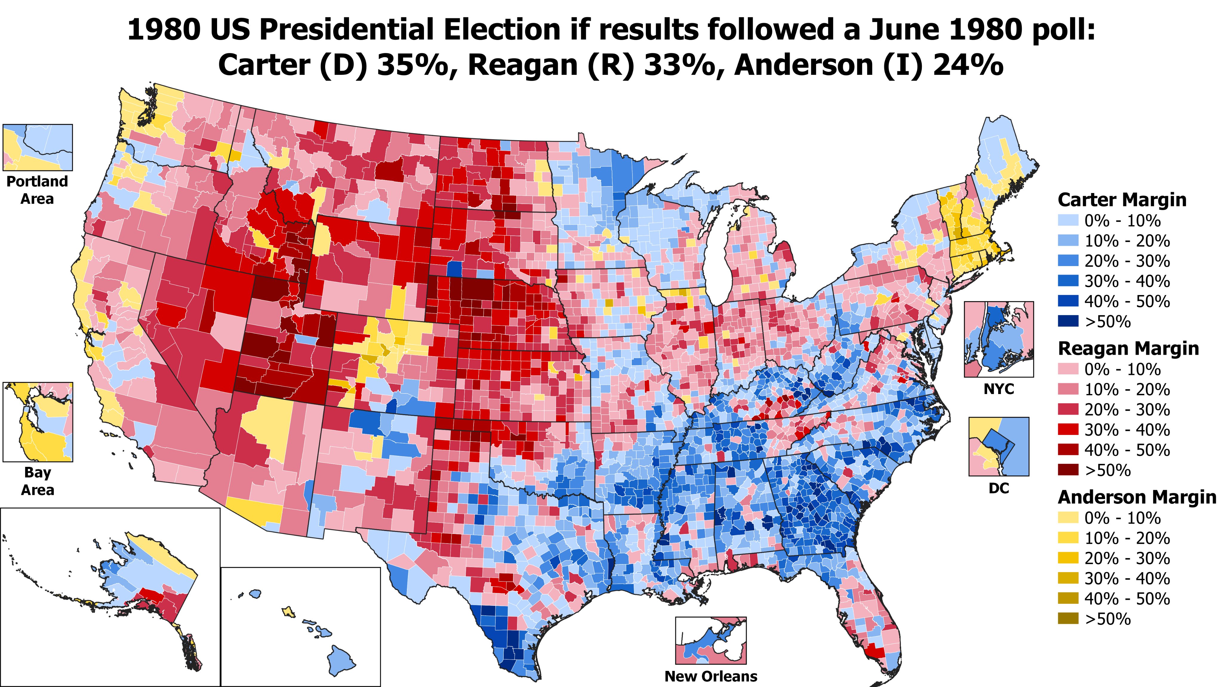 1980 Presidential Election Map
