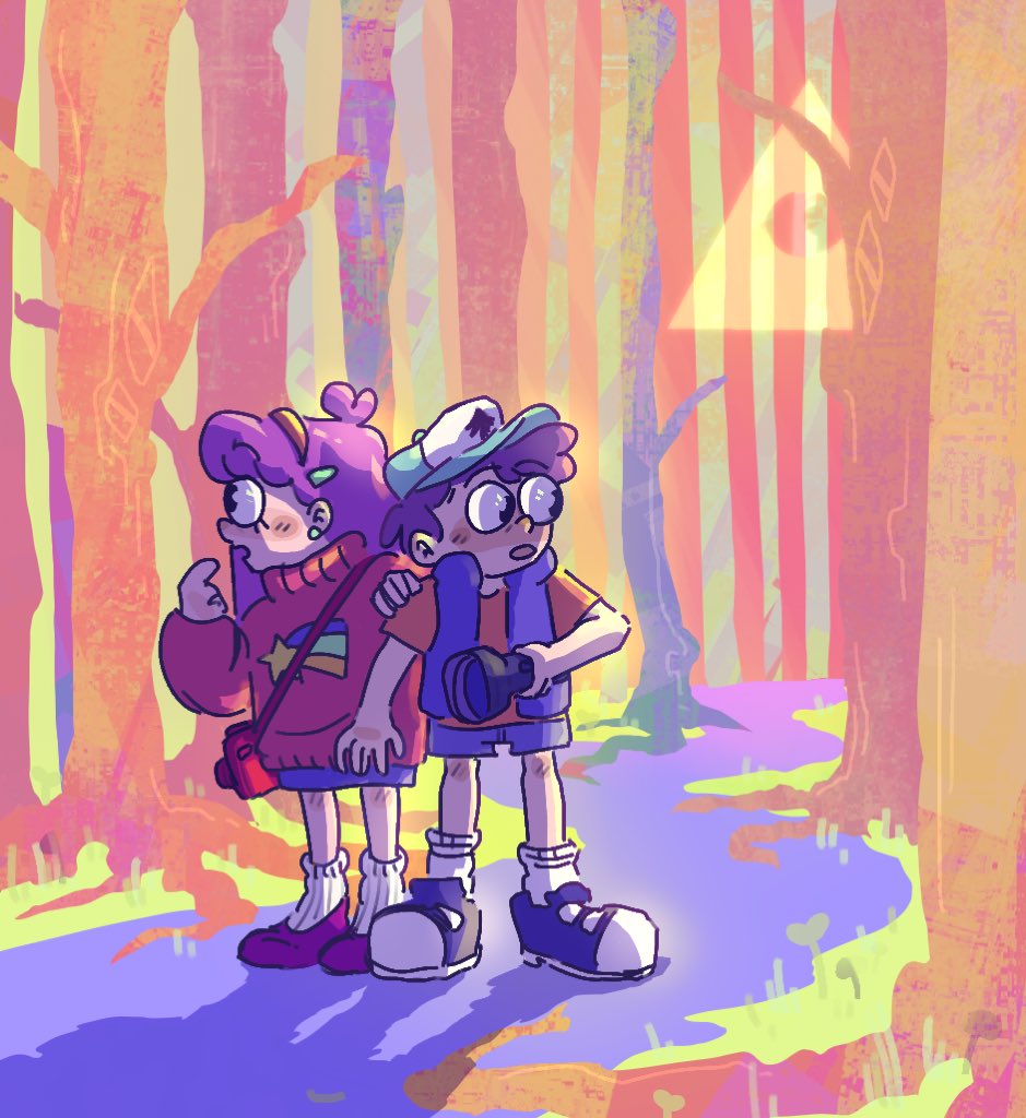 「time is weird huh #10YearsOfGravityFalls」|☆ plum ☆のイラスト