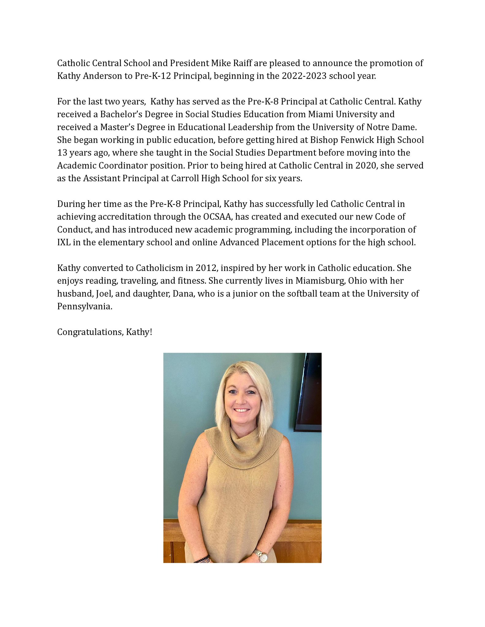 Catholic Central On Twitter Catholic Central School Announces Pre K