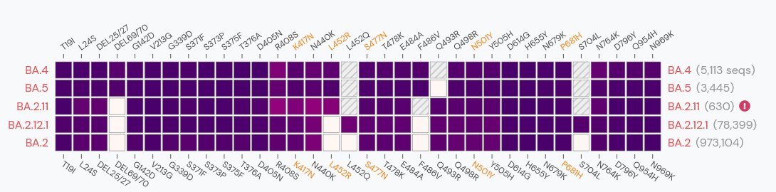 Nicolas Berrod on Twitter: "Si l'on résume : • BA.4 et BA.5 ont la mutation L452R. Ils se ...