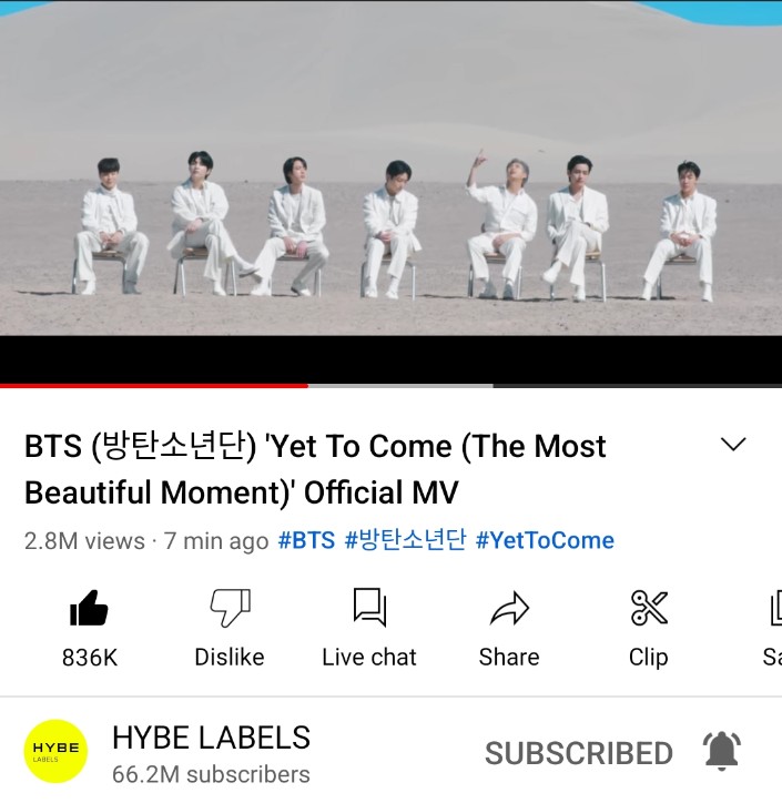 BTS Pak Official⁷l🇵🇰 on Twitter: "Yet to Come (The Most Beautiful Moment) Official MV OUT NOW ...