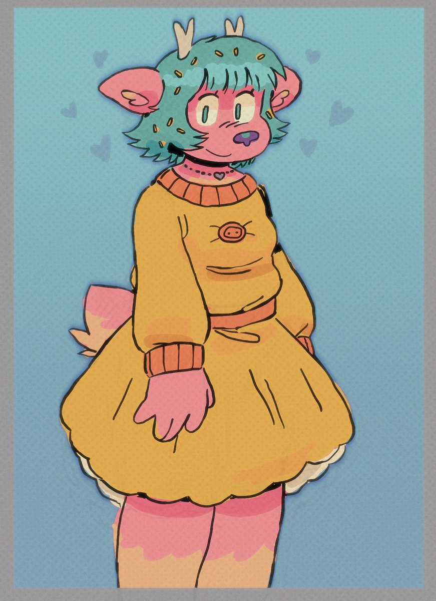「deer version of my sona 🦌 !!! outfit lo」|audie 🍧🍓のイラスト