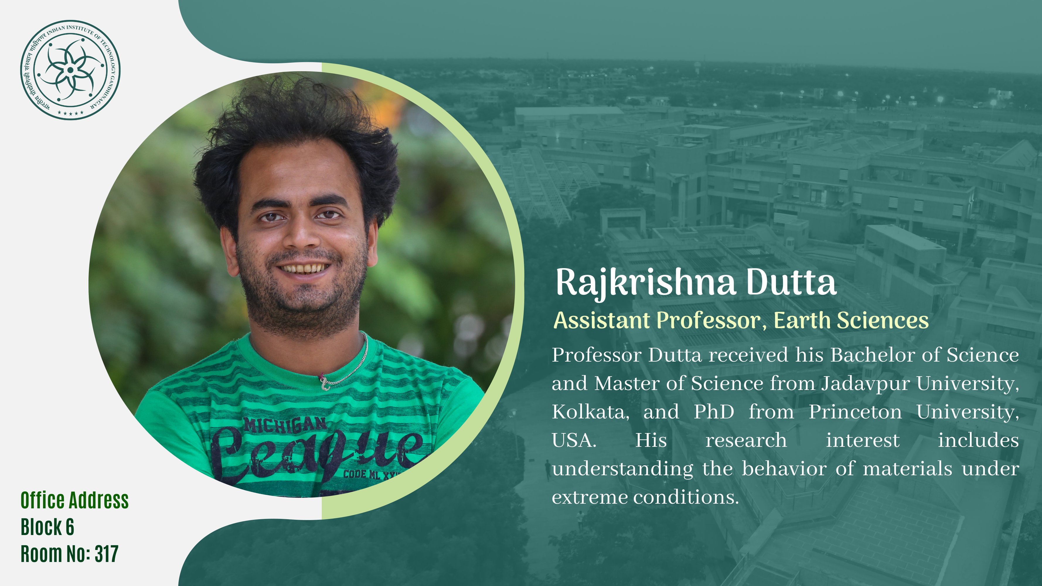 IIT Gandhinagar on Twitter: "We introduce Prof Rajkrishna Dutta, who joined @esiitgn as an ...