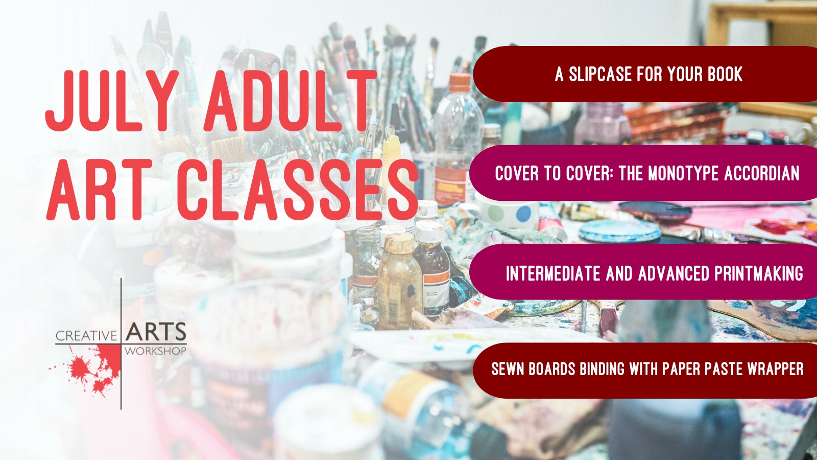 CreativeArtsWorkshop on Twitter: "Join us in July for our large variety of 4-8 week classes to ...