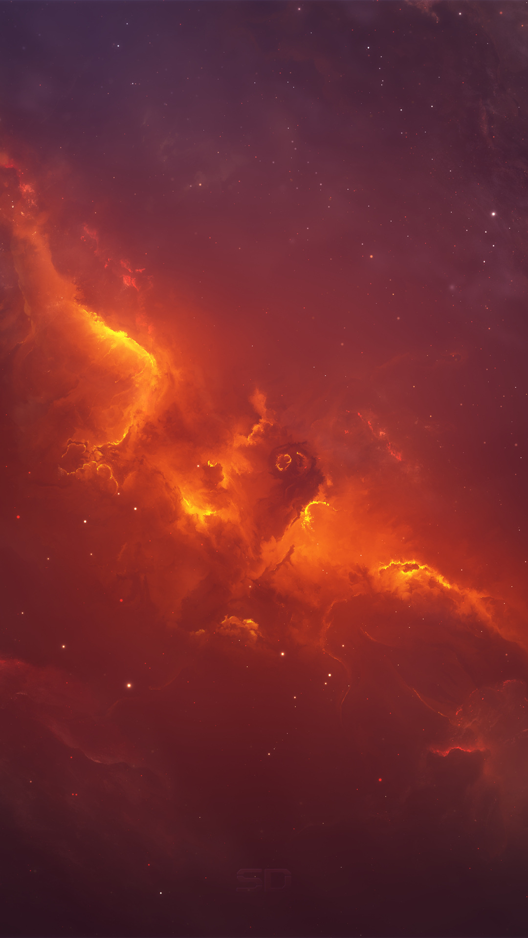 Orange Nebula Wallpaper