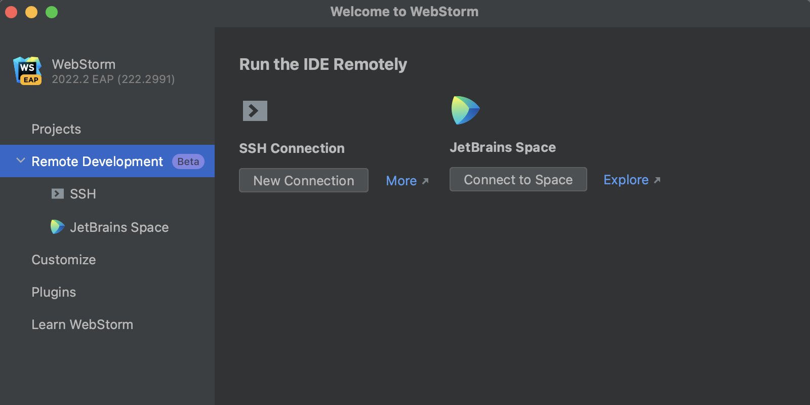 JetBrains WebStorm on Twitter: "WebStorm 2022.2 EAP #4 is now out with: - Built-in remote ...