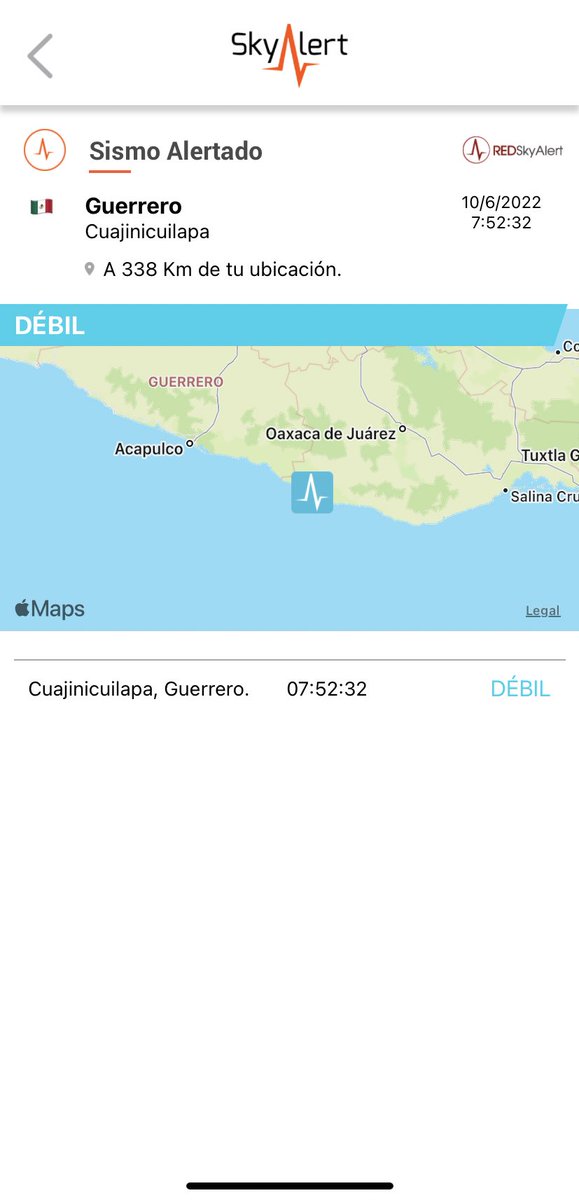 SkyAlert on Twitter: "Sismo magnitud 4.0 ubicado a 56 km al suroeste de Ometepec, Guerrero ...